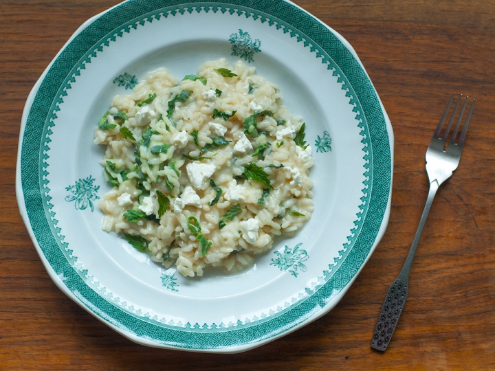 Nettle Risotto with Goats Cheese - Wild Food UK